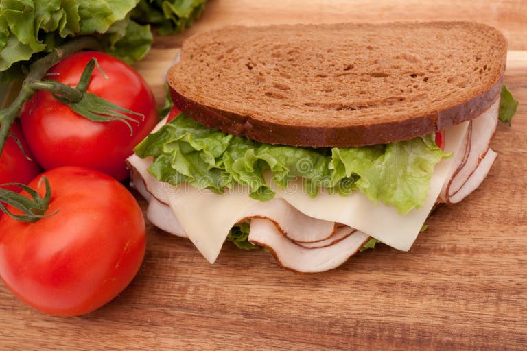 Turkey sandwich on rye stock image. Image of sandwich - 13673079