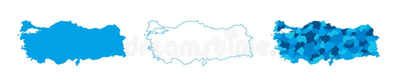 Turkey Political Map of Administrative Divisions Stock Illustration ...