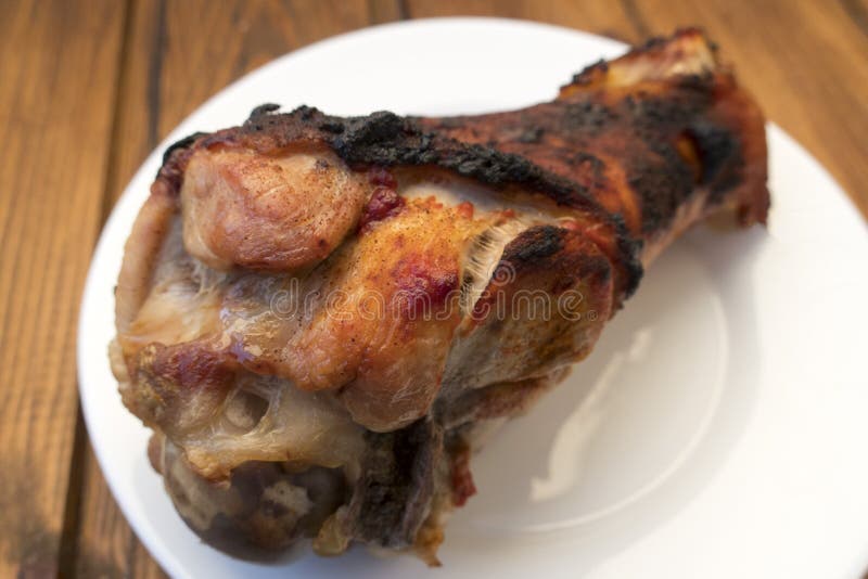 Turkey shank stock image. Image of shish, baked, cooked - 115449153