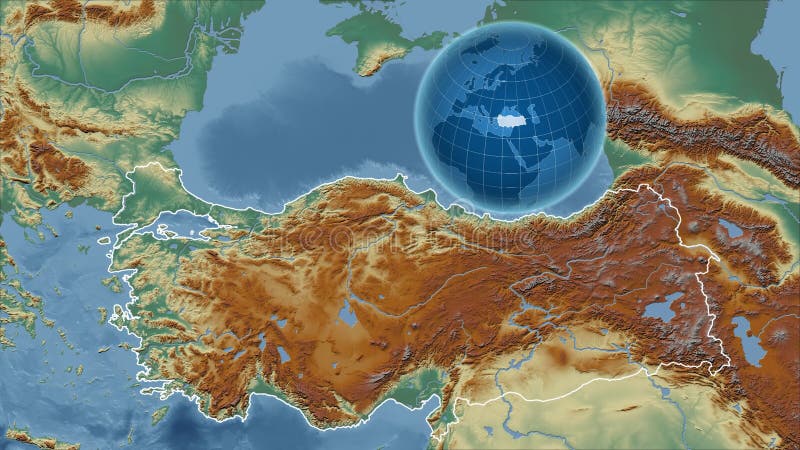 Turkey and Globe. Solids stock video. Video of orientation - 247317451