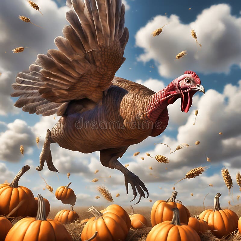 Turkey before Side Dish for the Thanksgiving Feast. Traditional ...