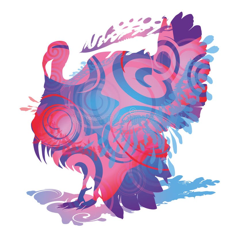 Turkey and silhouette stock vector. Illustration of hard - 44345071