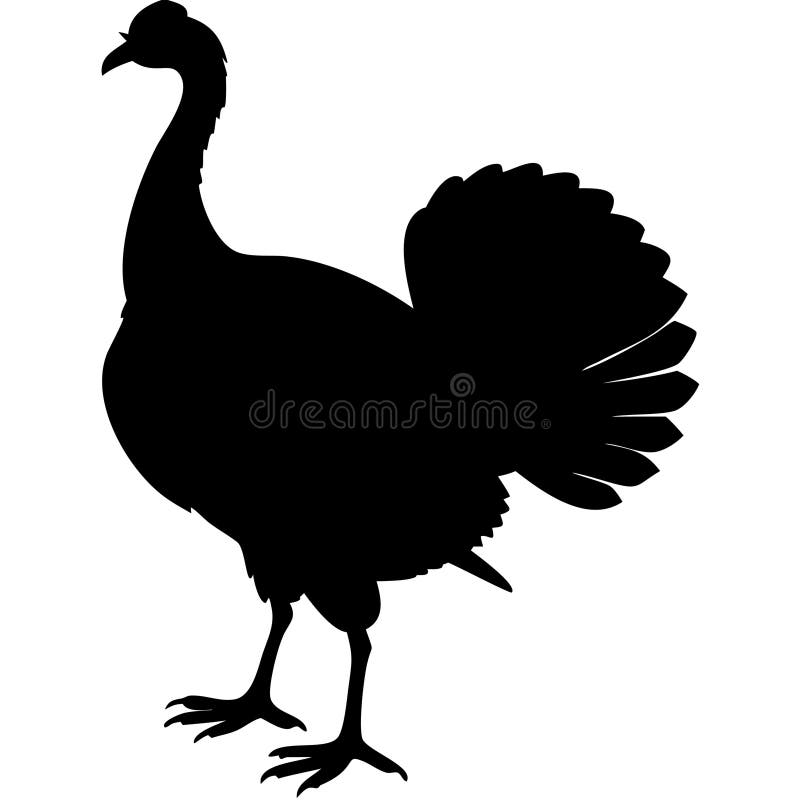 Turkey Silhouette Vector Illustration for Holiday and Seasonal Design ...