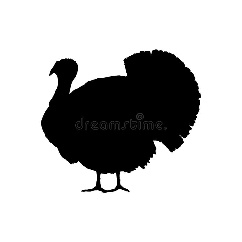 Turkey Silhouette - Vector Illustration Stock Vector - Illustration of ...