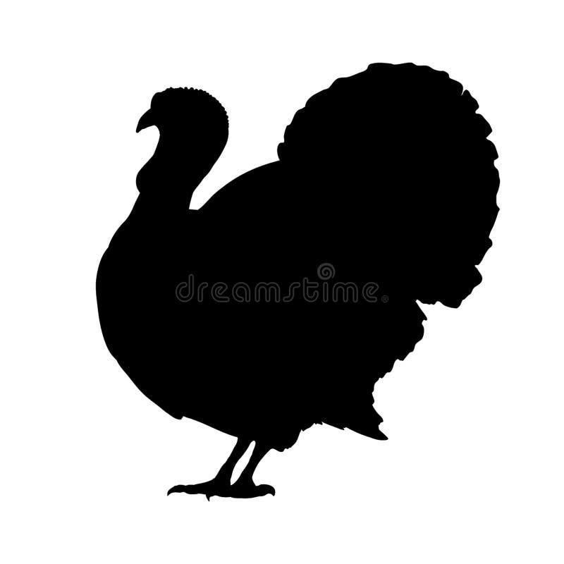 Turkey Silhouette - Vector Illustration Stock Vector - Illustration of ...