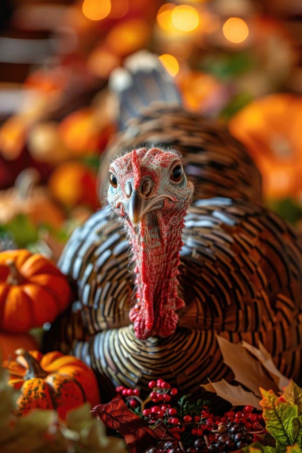 Turkey on Table stock photo. Image of cooking, celebration - 375565930