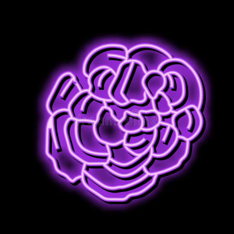 Turkey Tail Mushroom Neon Glow Icon Illustration Stock Vector ...