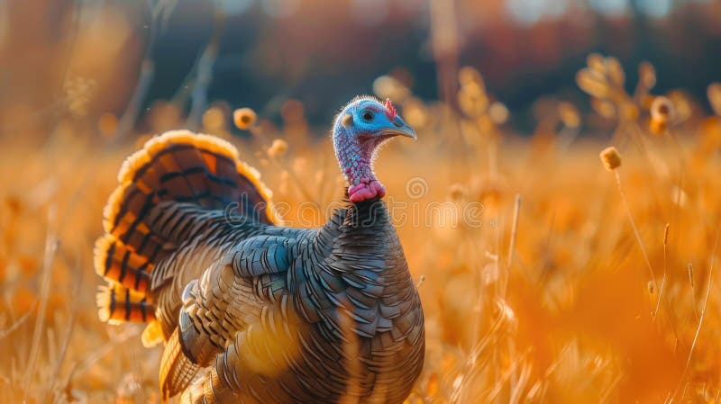 Turkey in tall grass stock photo. Image of generated - 382771546