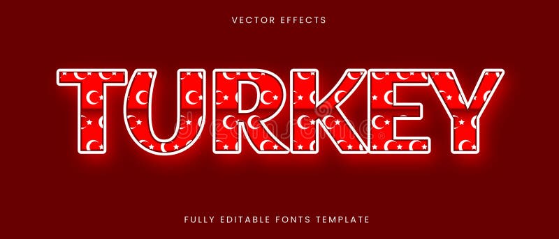 Turkey Text Effect: 3D Letters with Turkish Flag Pattern - National ...