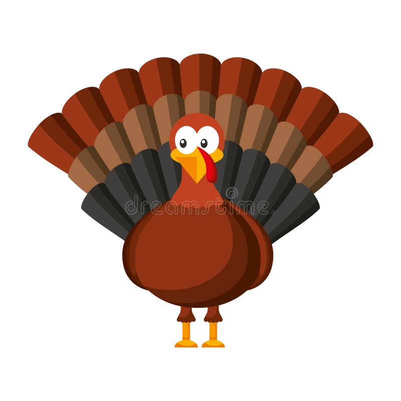 Turkey Thanksgiving Character Icon Stock Vector - Illustration of ...