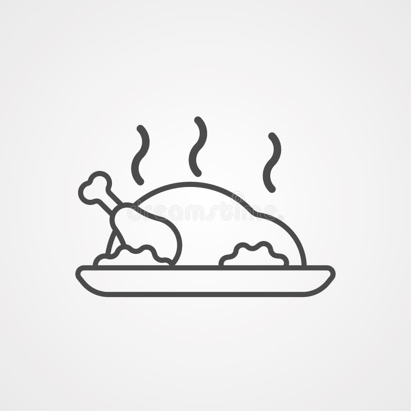 Turkey Vector Icon Sign Symbol Stock Illustration - Illustration of ...