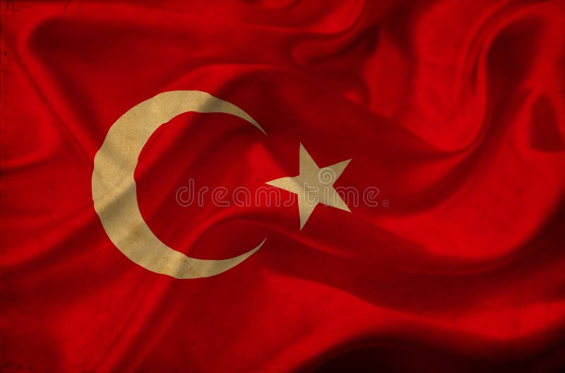 Turkey waving flag stock image. Image of postcard, canvas - 149809291