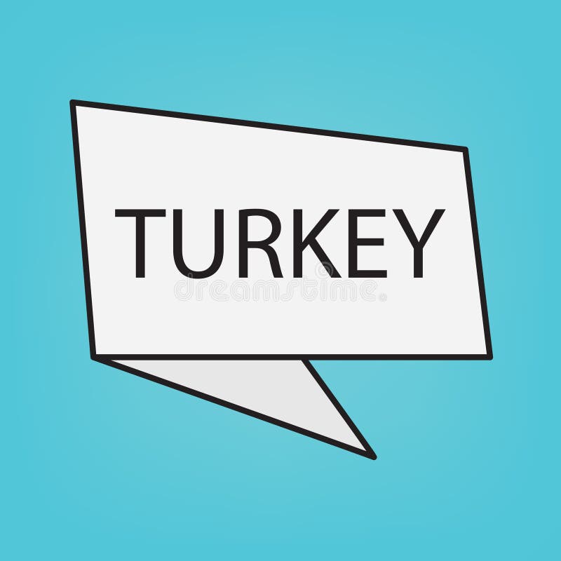 Turkey Word with Moon and Star Stock Vector - Illustration of flag ...