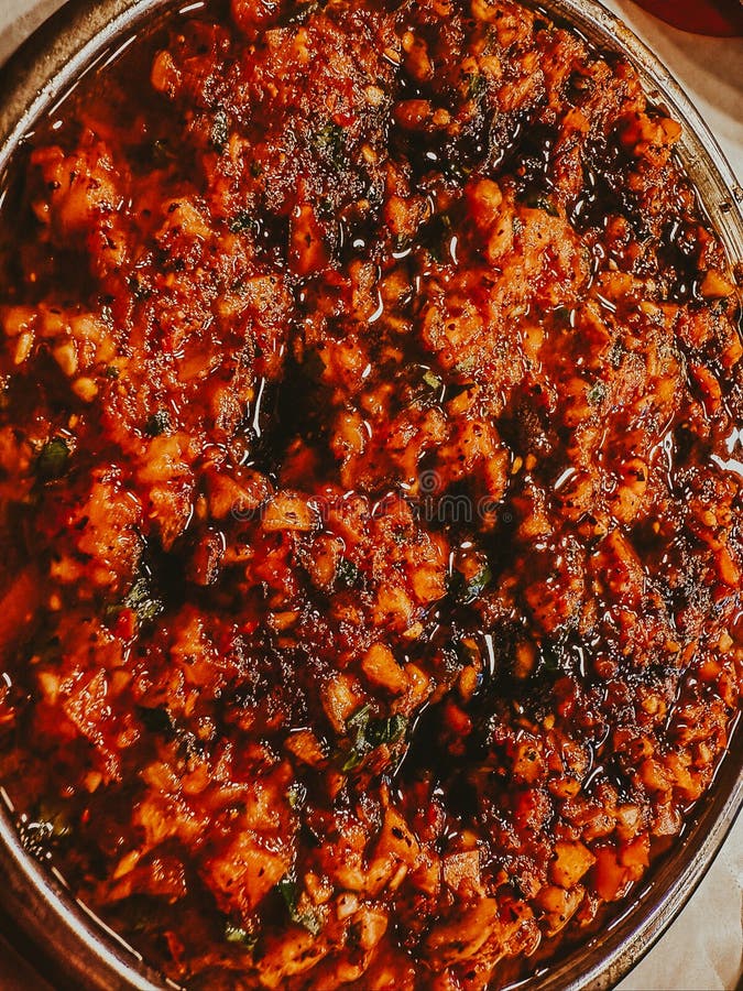 Turkish Appetizer Acili Ezme Acuka Tomato Paste Kebap Salad Stock Image ...