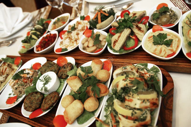 Turkish appetizer foods stock photo. Image of food, fork - 254358430