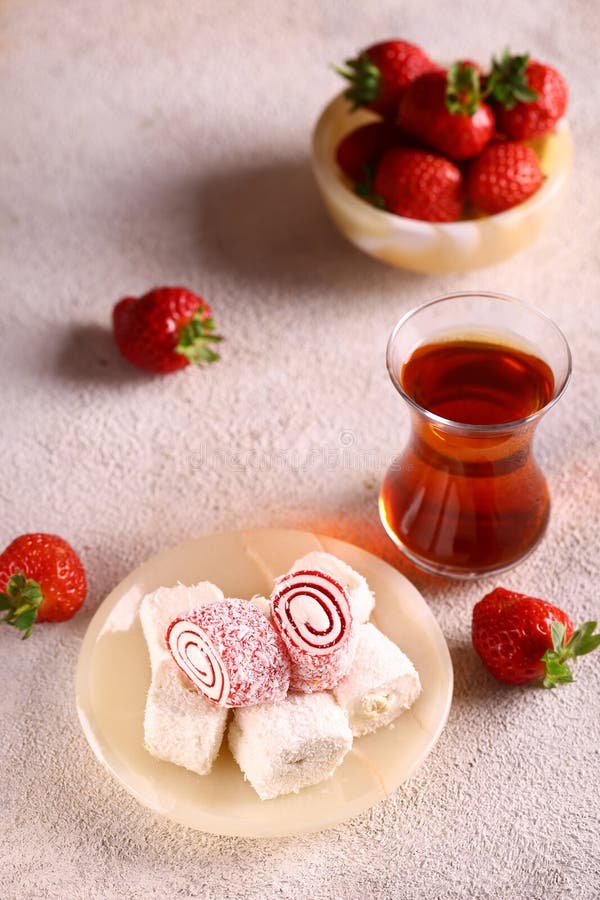 Turkish Arabic Sweets Lokum for Dessert Stock Photo - Image of natural ...