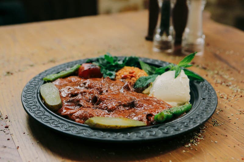 Turkish and Arabic Traditional Kebab Stock Photo - Image of adana ...