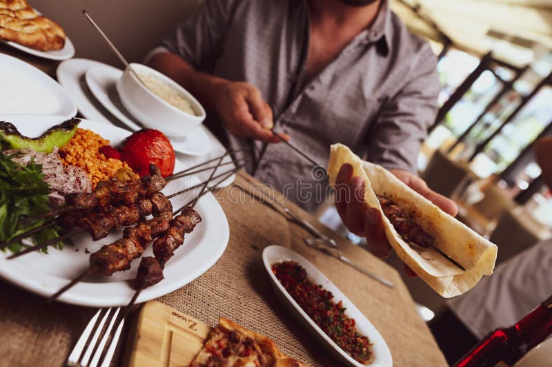 Turkish and Arabic Traditional Ramadan Kebab Stock Image - Image of ...