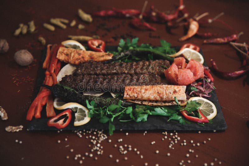 Turkish and Arabic Traditional Ramadan Kebab Stock Image - Image of ...