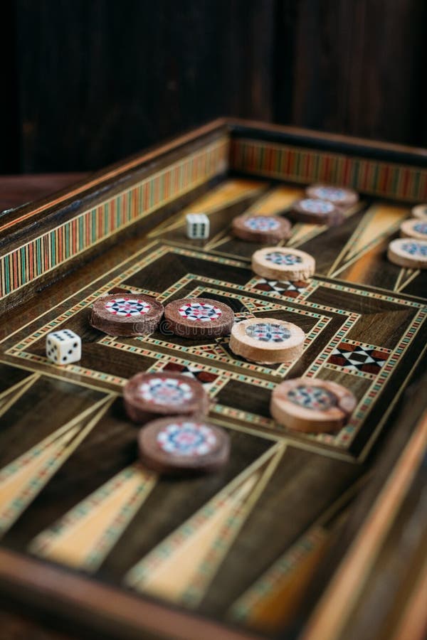 Turkish Backgammon Board Game with Mother of Pearl Inlays in Wooden ...