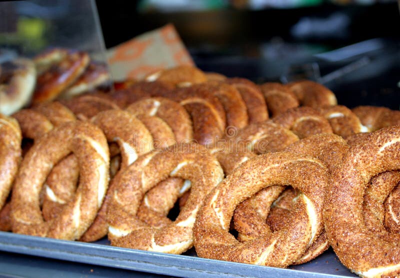 Turkish bagel. Simit stock image. Image of seed, ramadan - 26355091