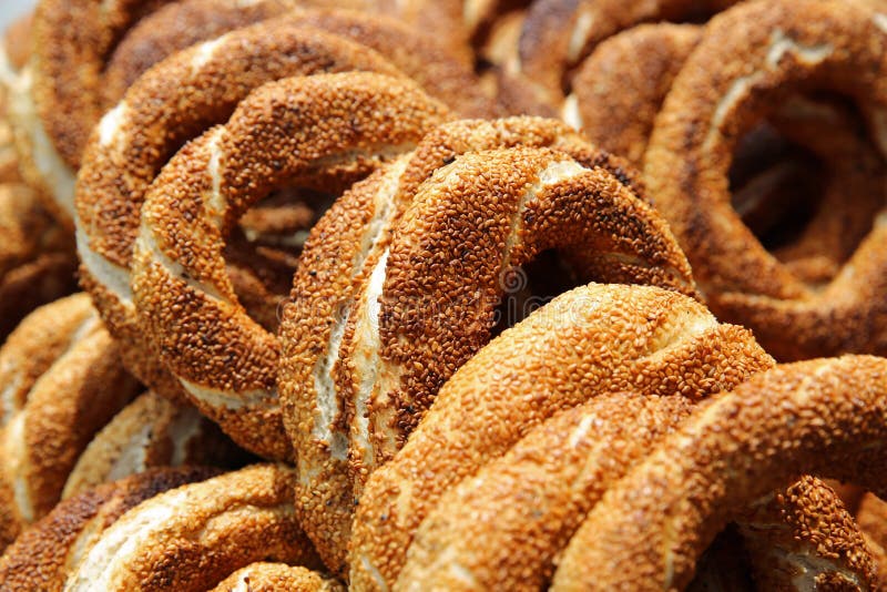 Turkish Bagel - Simit stock image. Image of healthy, selling - 55236365