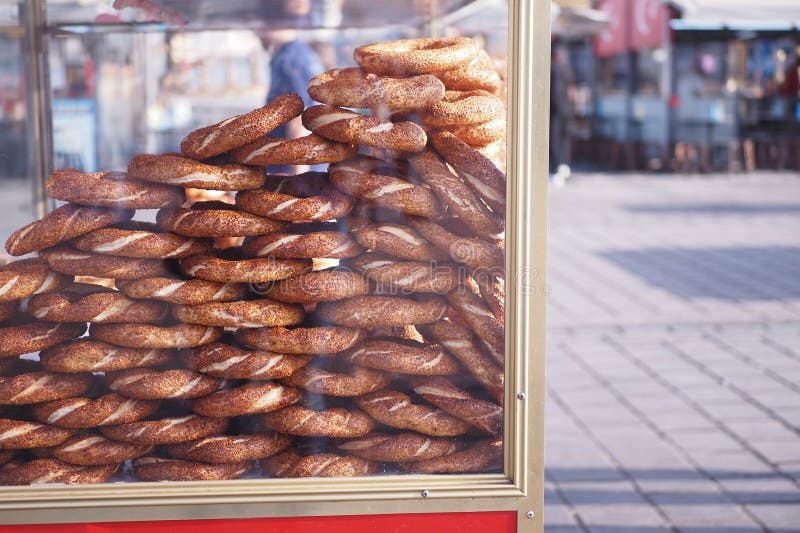 Turkish Bagel Simit Selling in a Van Stock Image - Image of bagel ...