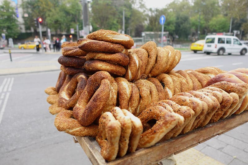 Turkish Bagel Simit Selling in a Van Stock Photo - Image of travel ...