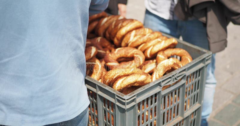 Turkish Bagel Simit Selling in a Van Stock Footage - Video of travel ...