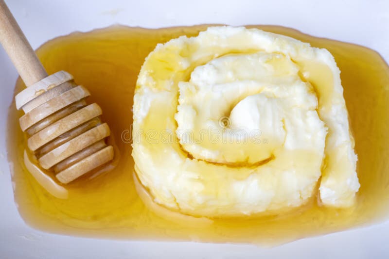 Turkish Bal Kaymak - Honey and Butter Cream Stock Photo - Image of ...