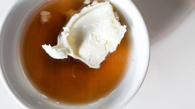 Turkish Bal Kaymak / Honey and Butter Cream Stock Photo - Image of ...