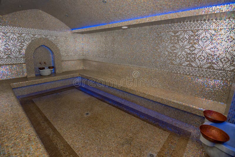Turkish Bath or Hamam at Spa Area Stock Image - Image of bathroom ...