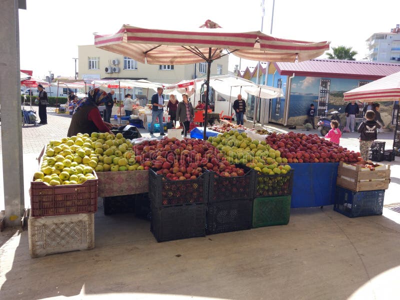 Turkish Bazaar Fruit and Vegetable Stall Editorial Image - Image of ...