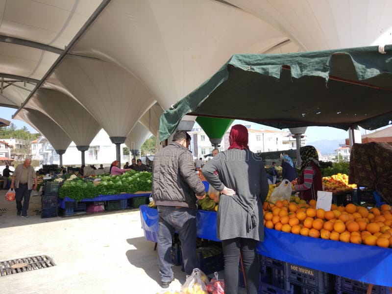 Turkish Bazaar Fruit and Vegetable Stall Editorial Photography - Image ...