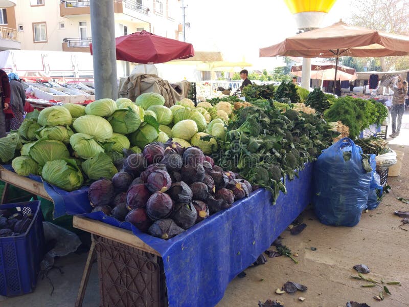 Turkish Bazaar Fruit and Vegetable Stall Editorial Photography - Image ...