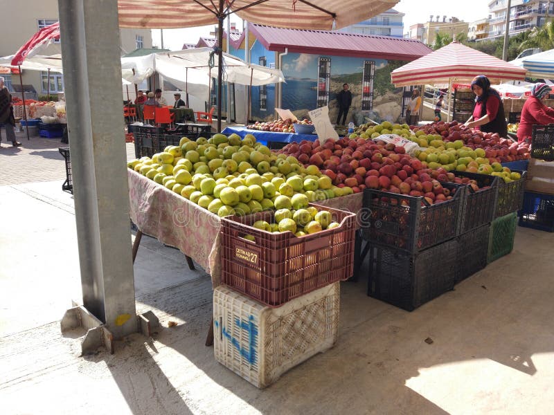 Turkish Bazaar Fruit and Vegetable Stall Editorial Photography - Image ...