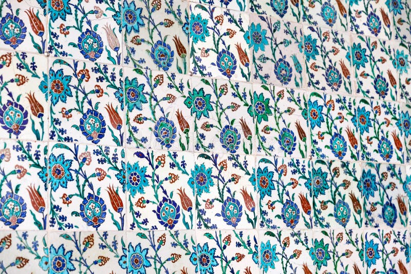 Turkish Blue Tile stock image. Image of blue, design - 216399103
