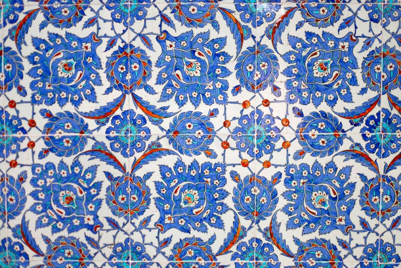 Turkish Blue Tiles stock photo. Image of city, seamless - 132963940