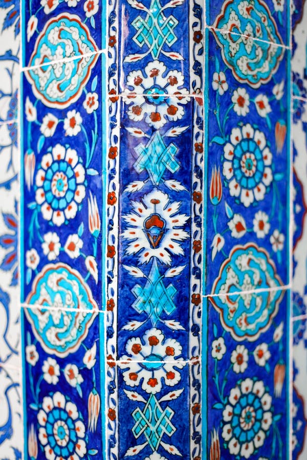 Turkish Blue Tile stock photo. Image of detail, turkish - 206079224