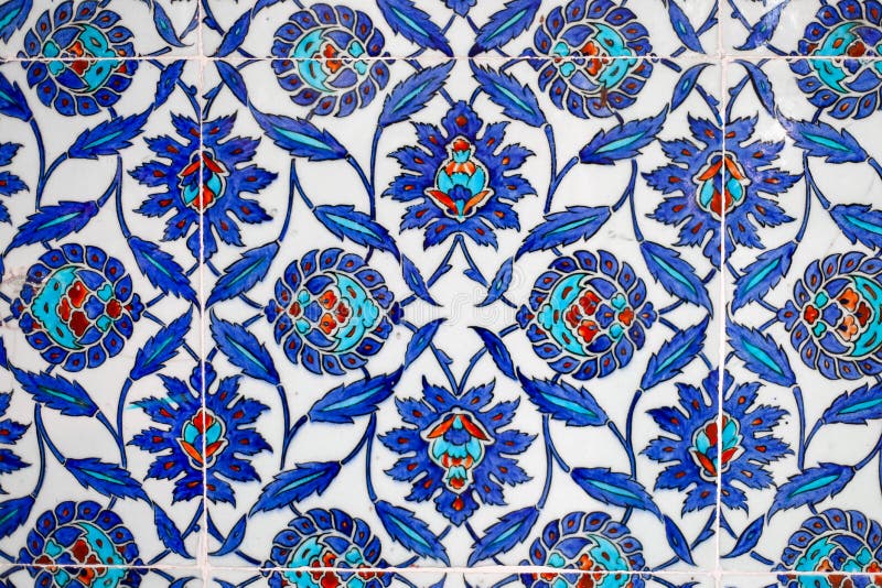 Turkish Blue Tile stock image. Image of pattern, background - 206079285