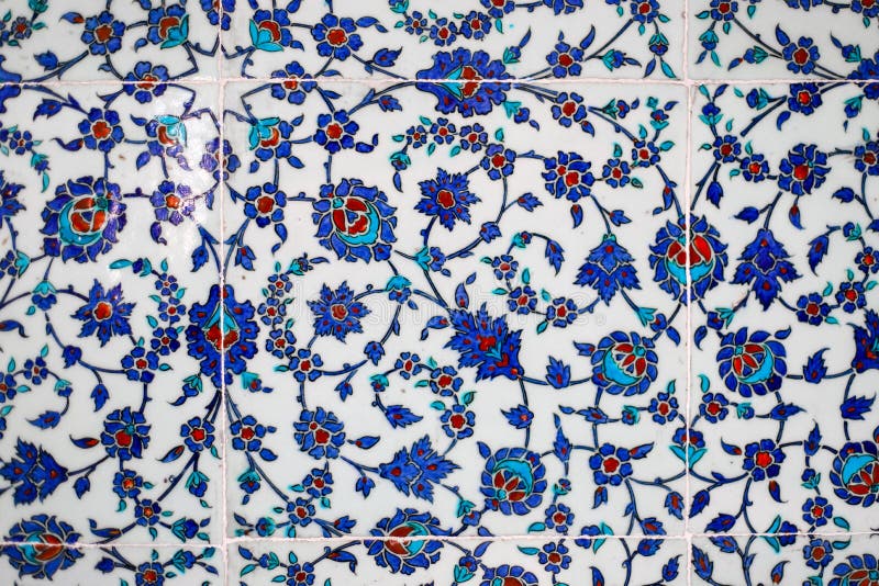 Turkish Blue Tile stock image. Image of design, traditional - 206117631