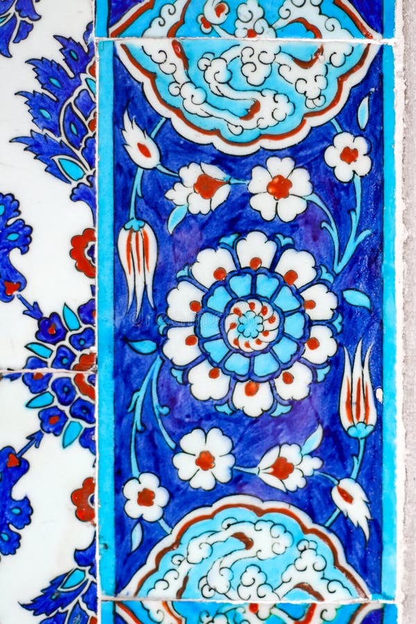 Turkish Blue Tile stock image. Image of decoration, ornamental - 206117693