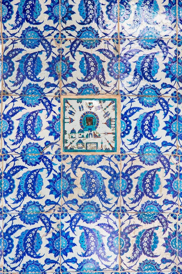 Turkish Blue Tiles stock photo. Image of city, seamless - 132963940