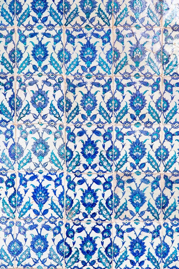 Turkish Blue Tile stock photo. Image of decor, figure - 40617624