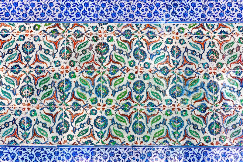 Turkish Blue Tiles stock photo. Image of antique, pattern - 190929486