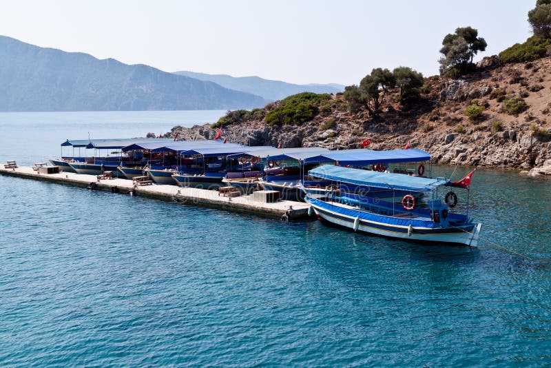 Turkish boats in bay stock image. Image of sunlight, calm - 21390435