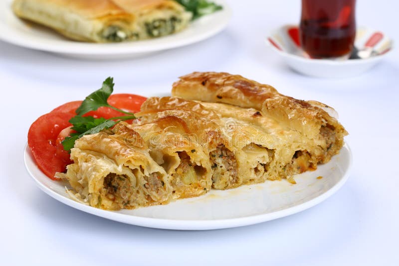 Turkish Borek - Kol Boregi stock image. Image of appetizer - 95885339