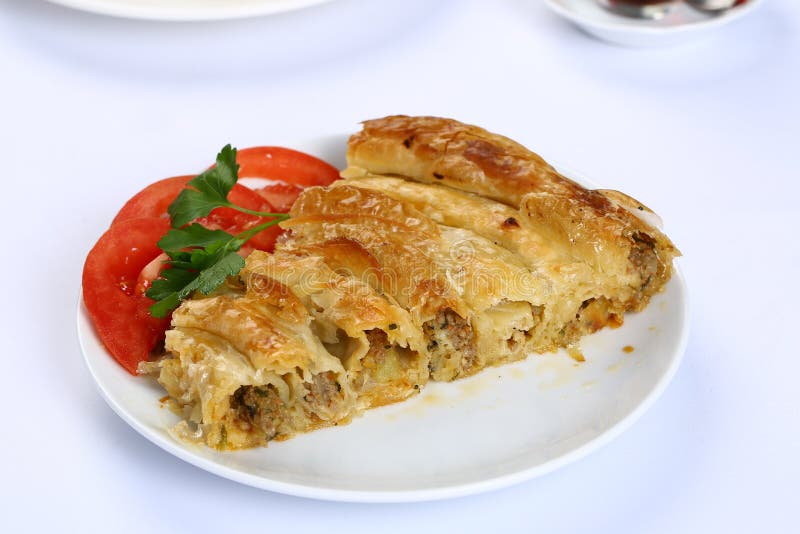 Turkish Borek - Kol Boregi stock image. Image of appetizer - 95885339