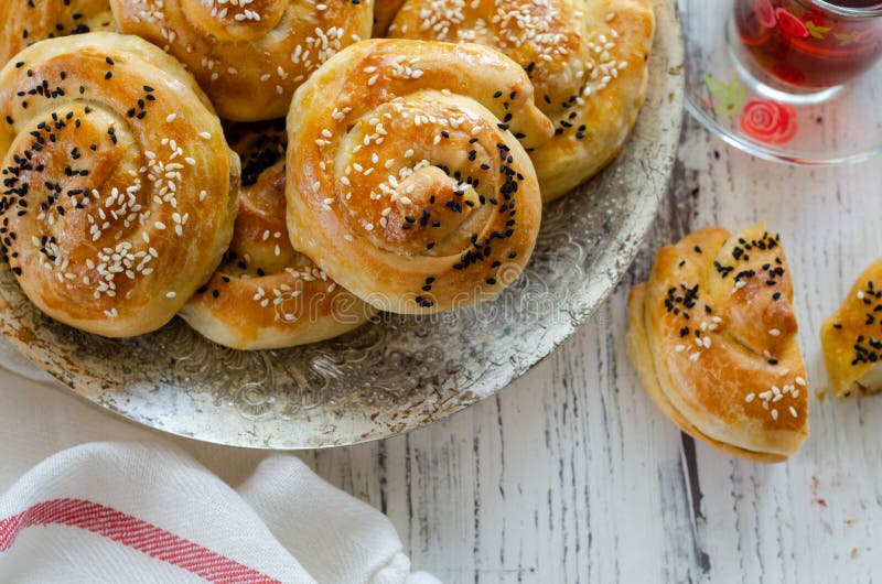 Turkish borek on the table stock image. Image of borek - 188528795