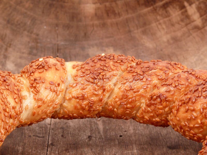 Turkish bread stock photo. Image of food, simit, macro - 17078622